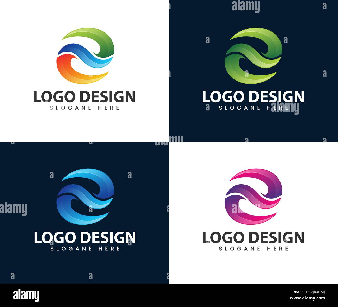 Abstract modern letter e logo design. Abstract icons for letter E ...