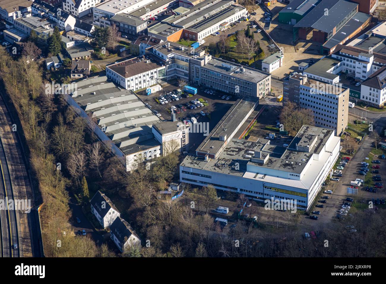 Aerial view, industrial area Alexanderpark Max-Keith-Straße in the ...