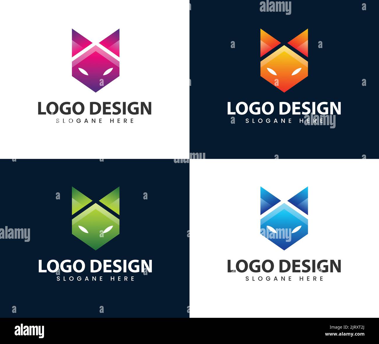 Fox creative logo vector fox icon fox modern logo abstract shape of fox ...