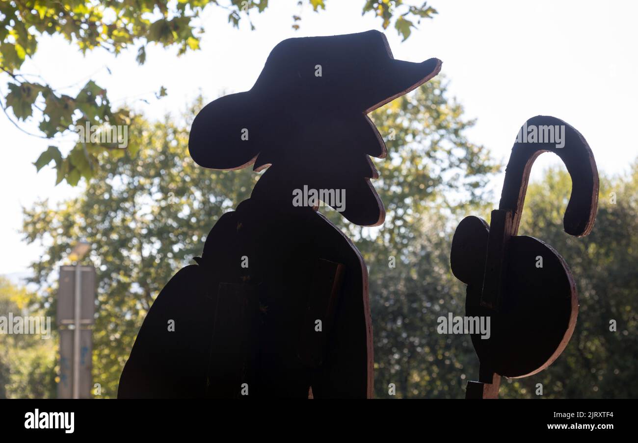 Artistic Cutouts of People Walking The Camino De Santiago In Spain ...