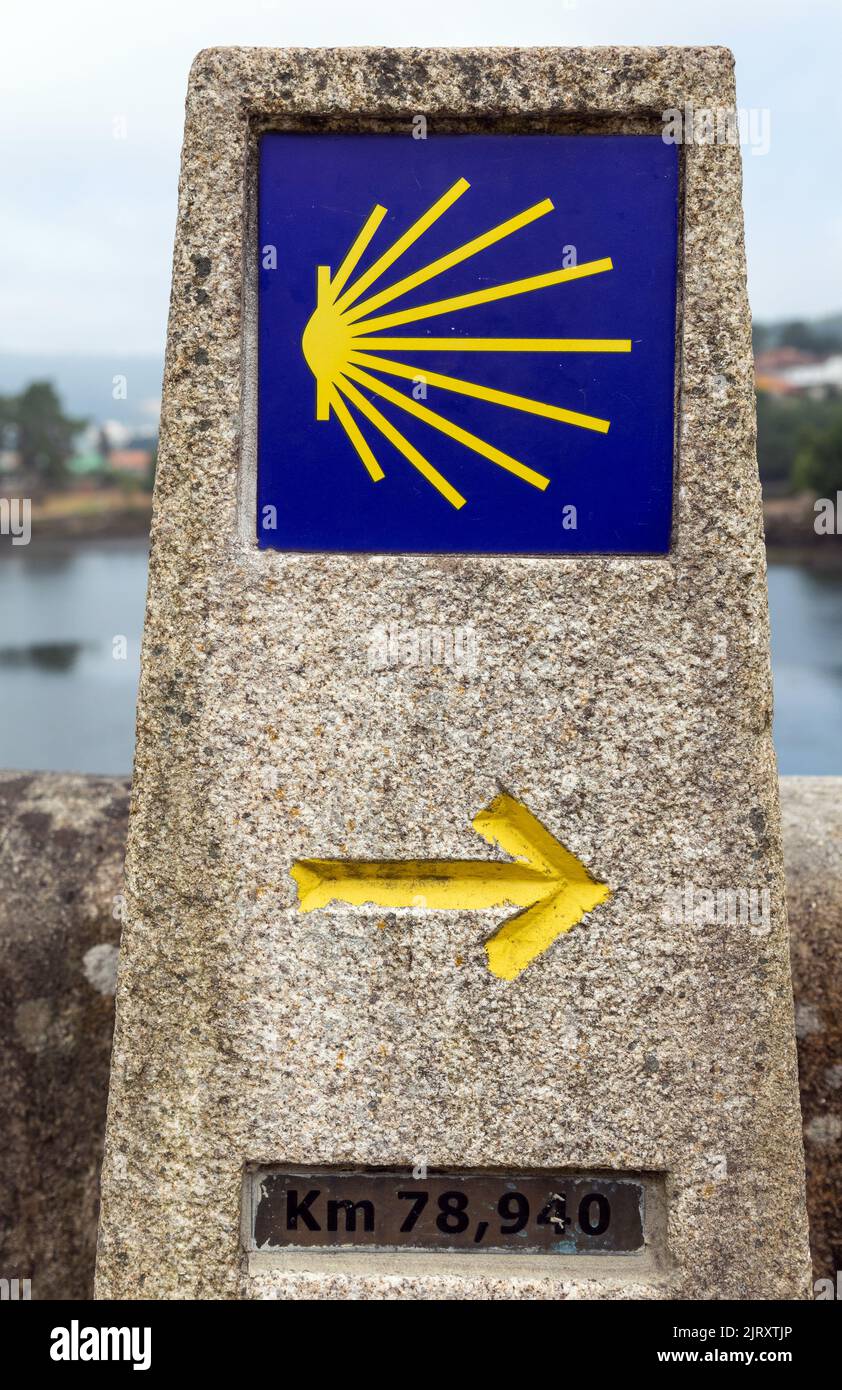 The Scallop Shell on The Camino De Santiago In Spain Stock Photo - Alamy