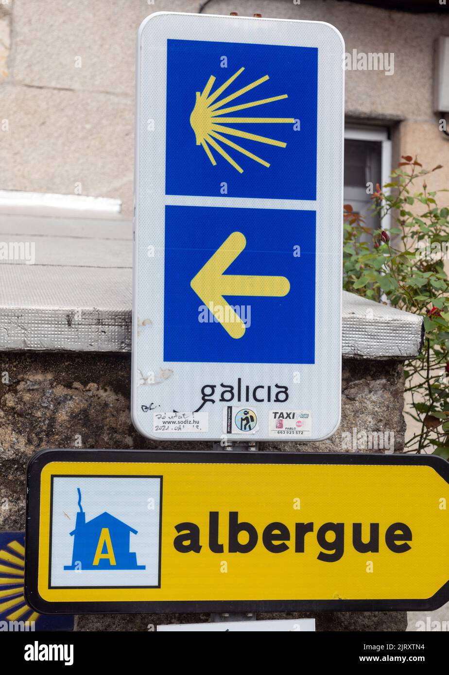 The Scallop Shell on The Camino De Santiago In Spain Stock Photo - Alamy