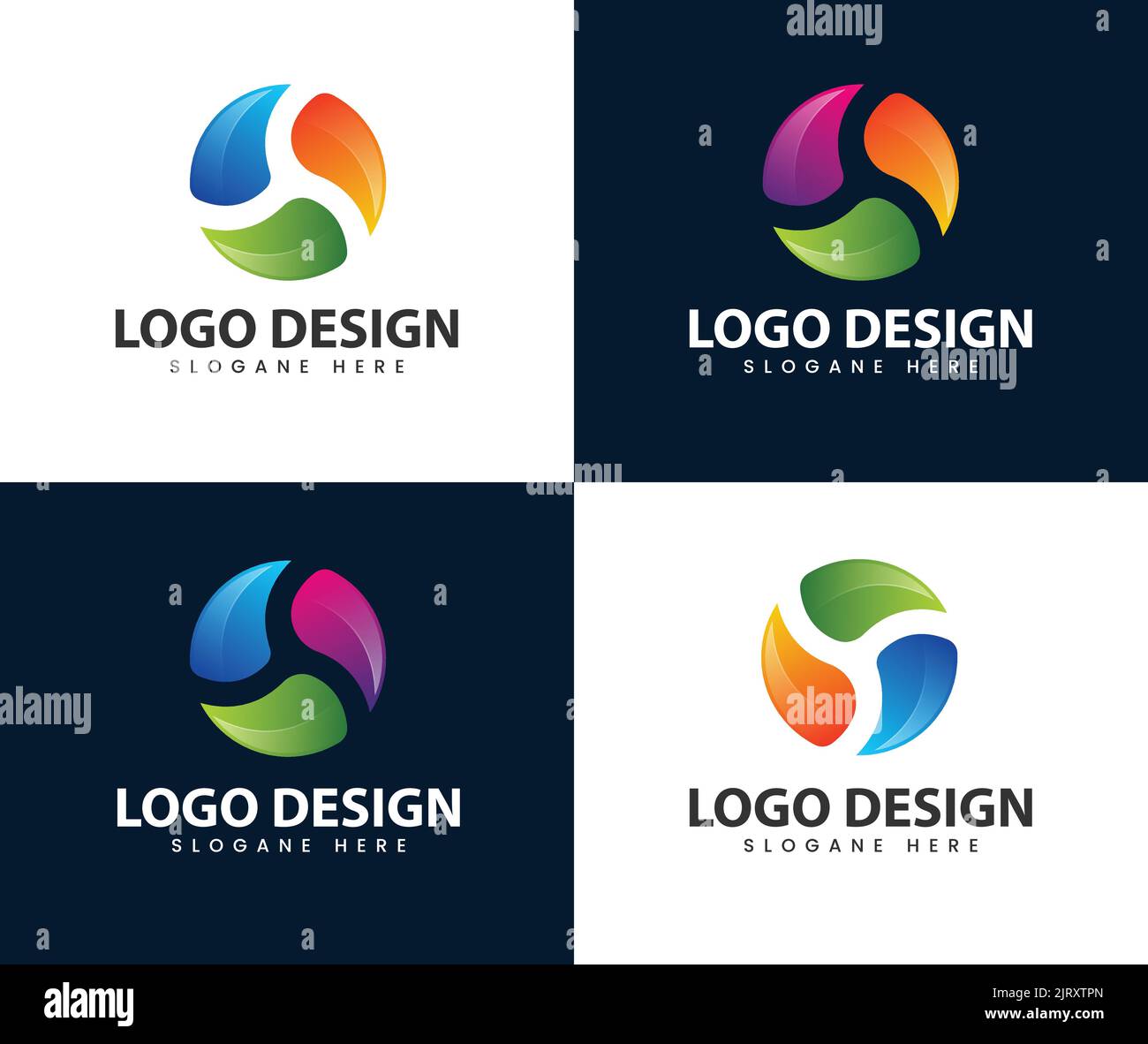 Abstract circle swirl logo design. Vector abstract circle swirl logo ...