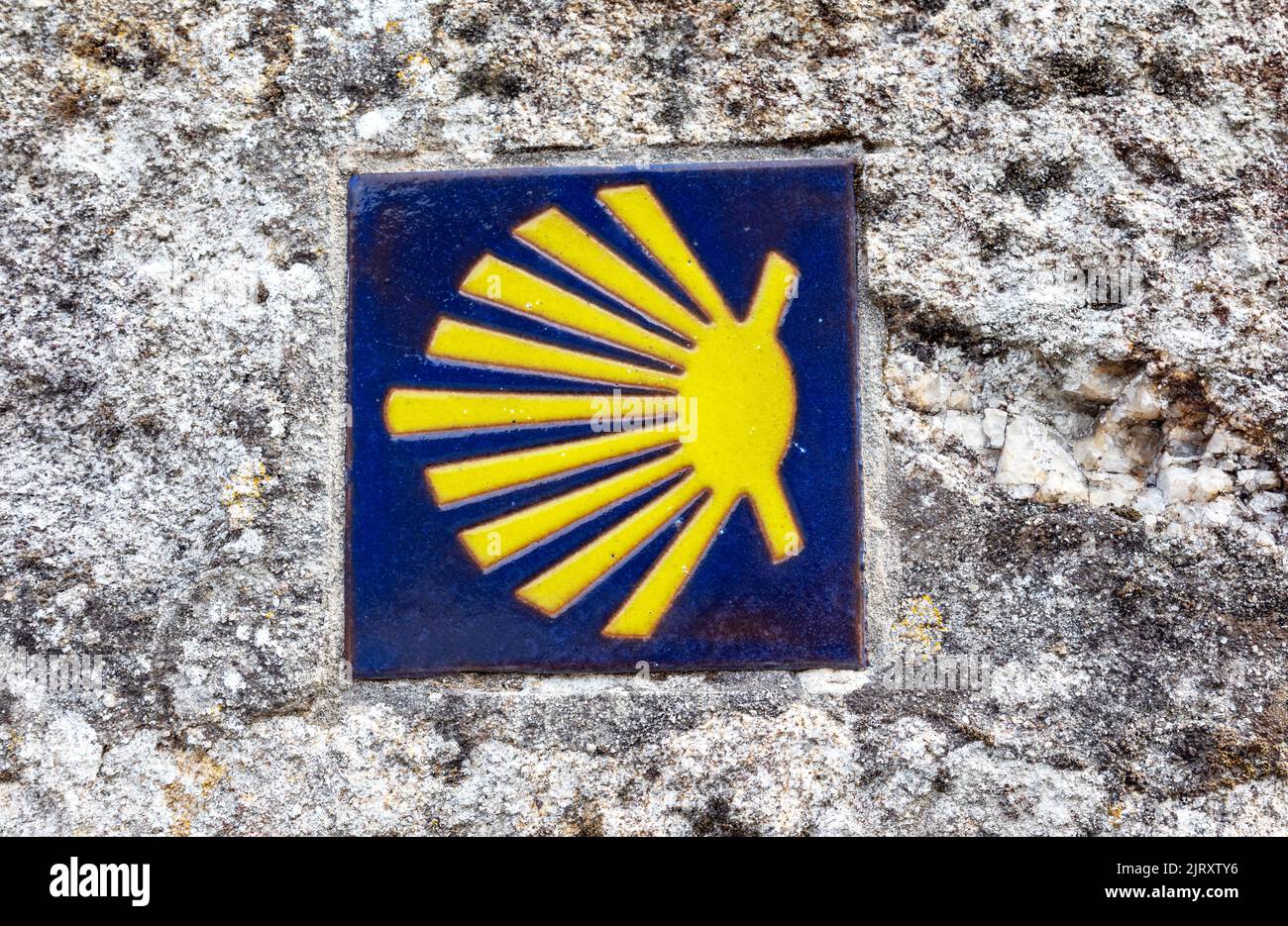 The Scallop Shell on The Camino De Santiago In Spain Stock Photo - Alamy