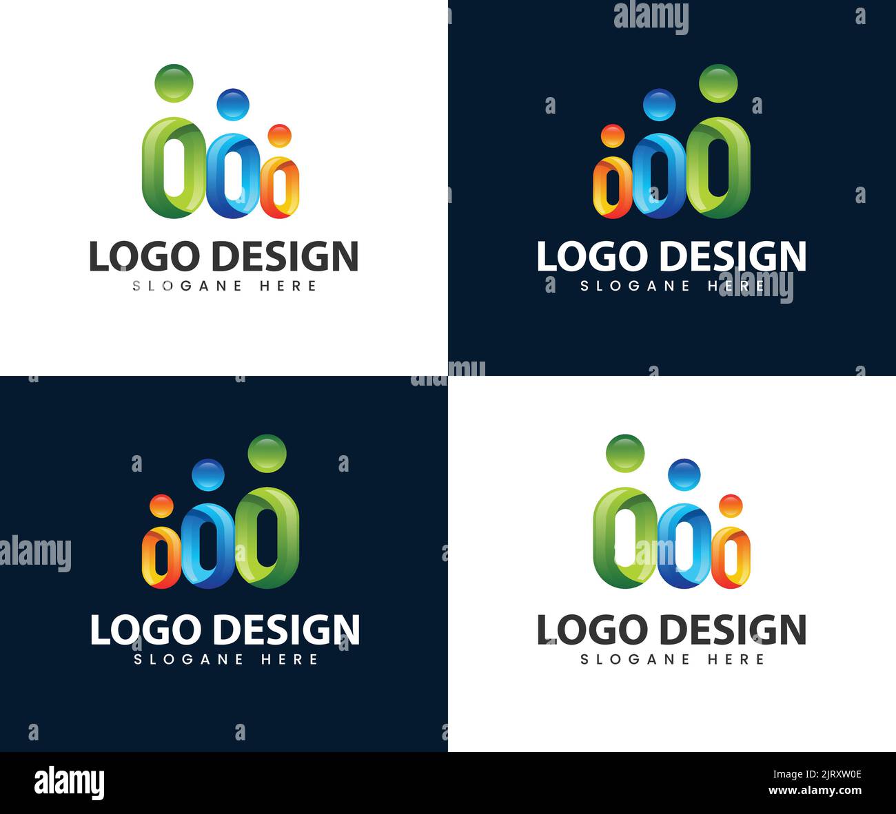 Family creative people logo design. Creative people logo design ...