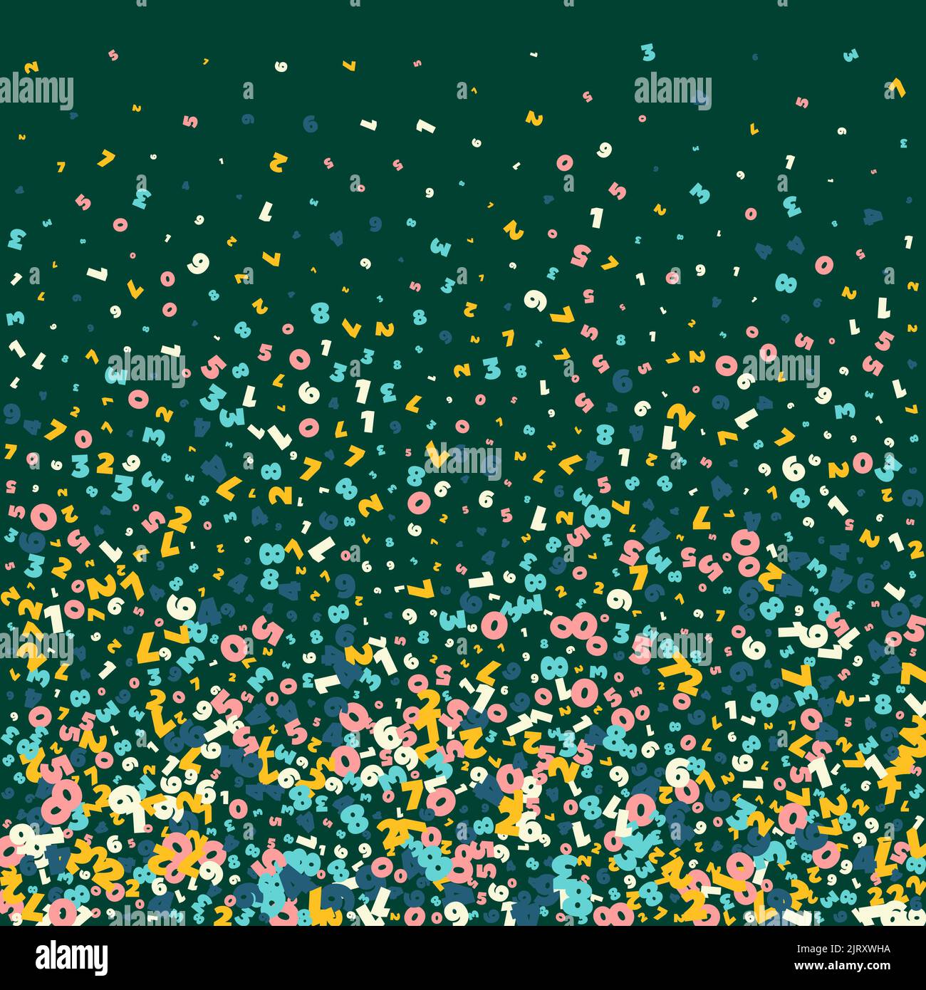 Falling light numbers. Math study concept with flying digits. Optimal ...