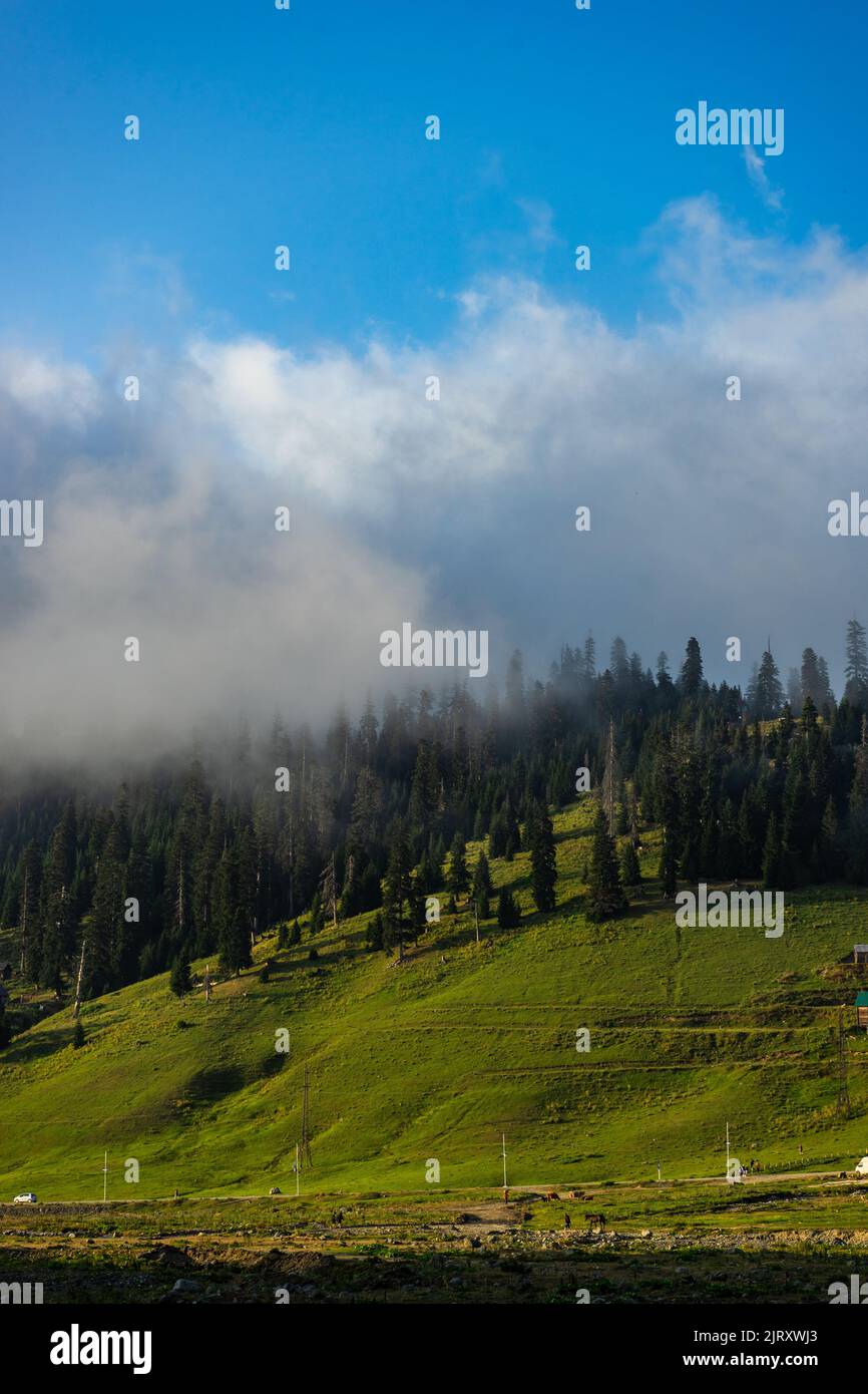 Mountain landscape in famous recreation zone of Guria region in western ...