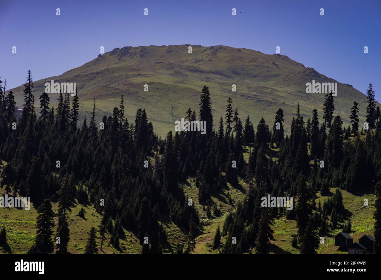 Mountain landscape in famous recreation zone of Guria region in western ...