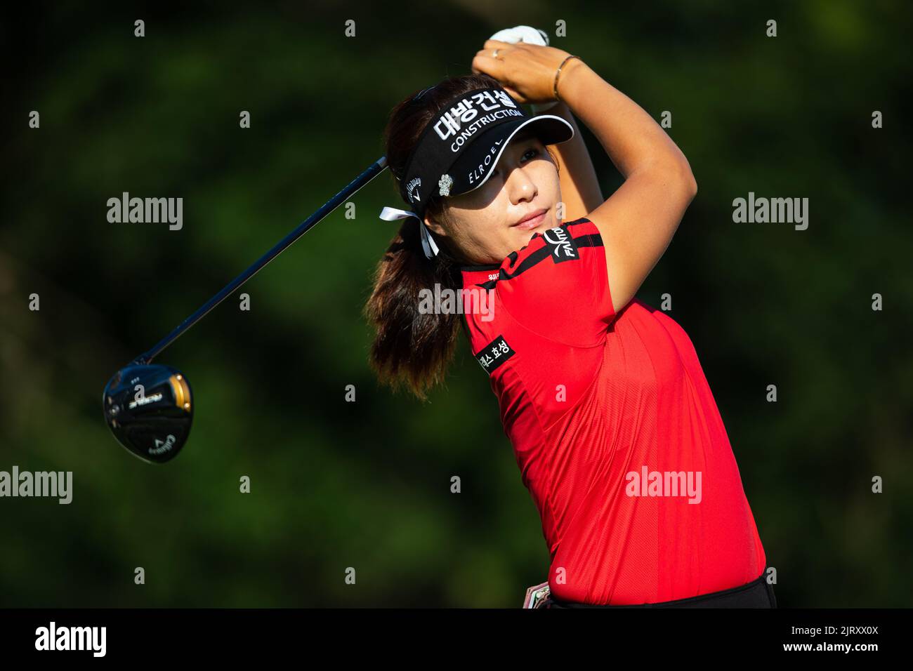 OTTAWA, ON - AUGUST 25: Jeongeun Lee6 of South Korea tees off on the 1st hole during the first ...