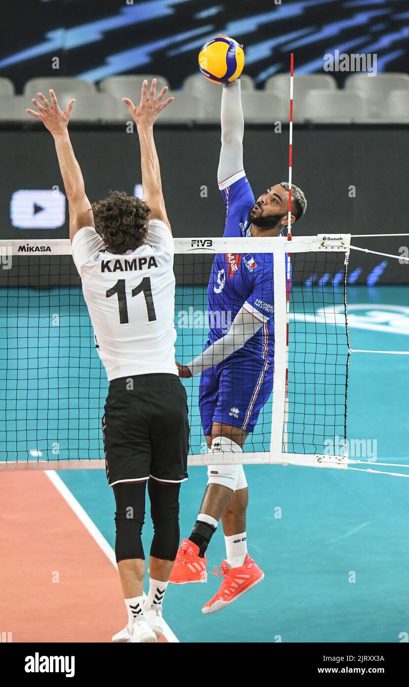 Earving Ngapeth (France), Lukas Kampa (Germany). Volleyball World ...