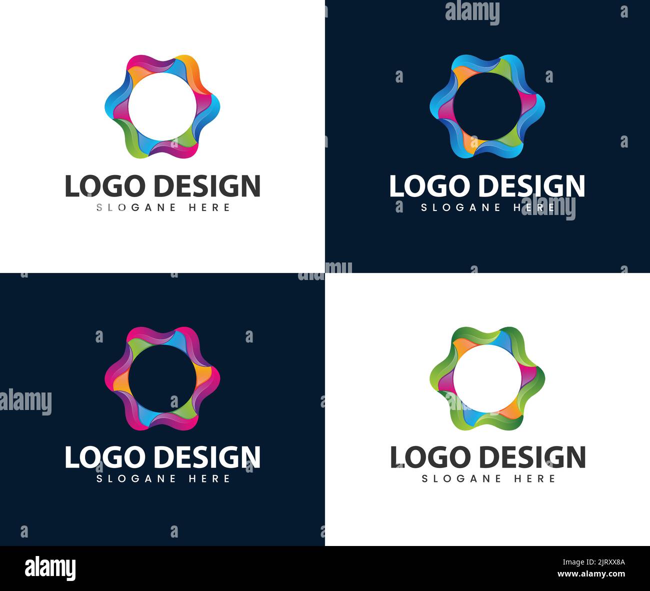 Abstract colourful logo design Stock Vector Image & Art - Alamy