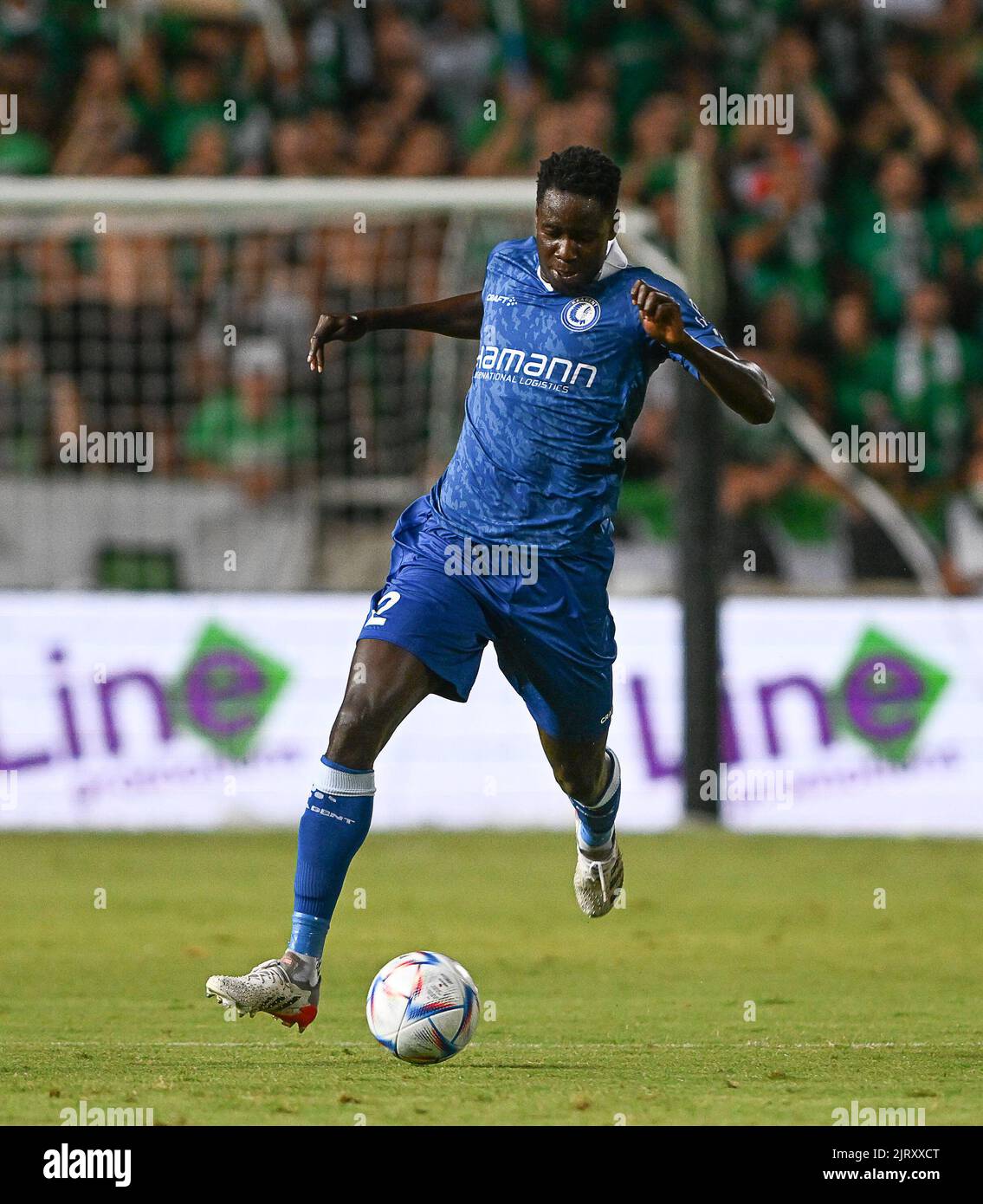 Gent's Joseph Okumu pictured in action during a soccer game between ...