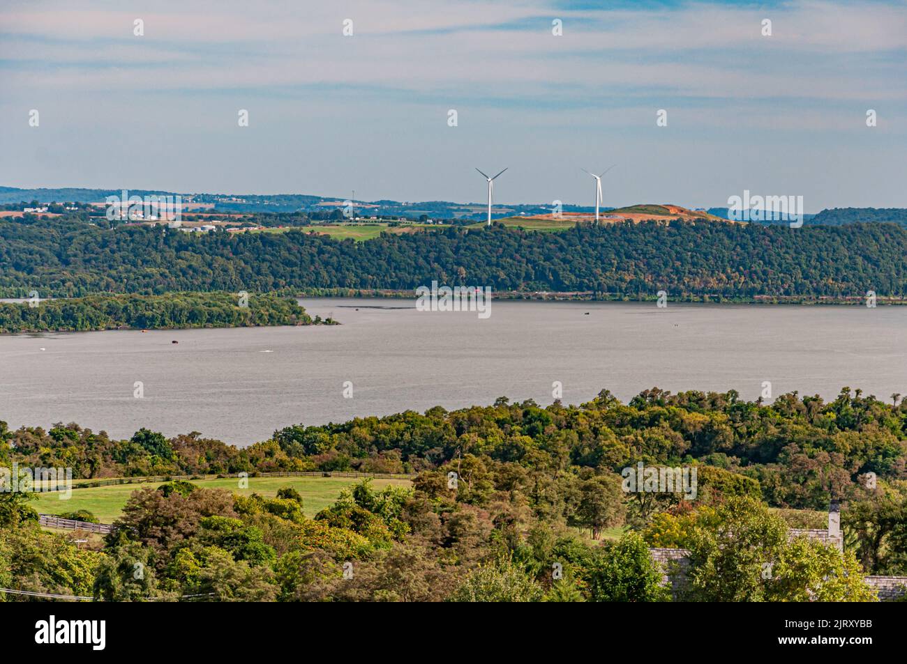 Wind Turbines Along the Susquehanna River, Samuel Lewis State Park ...