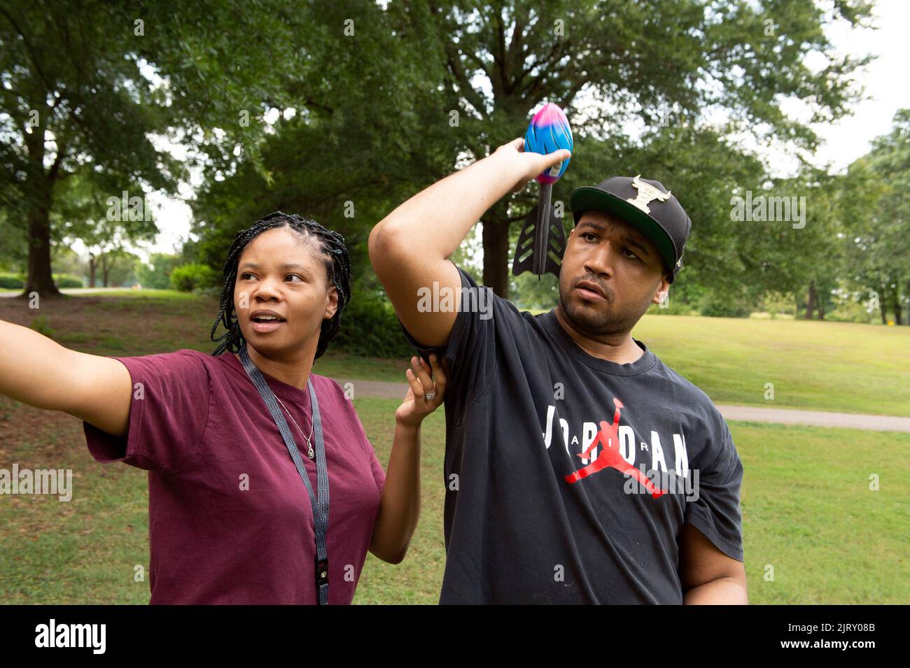 Athens, Georgia, USA. 3rd Aug, 2019. December Barnett, direct support ...