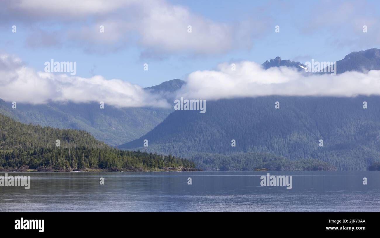 Canadian Nature Landscape with trees and mountains Stock Photo - Alamy