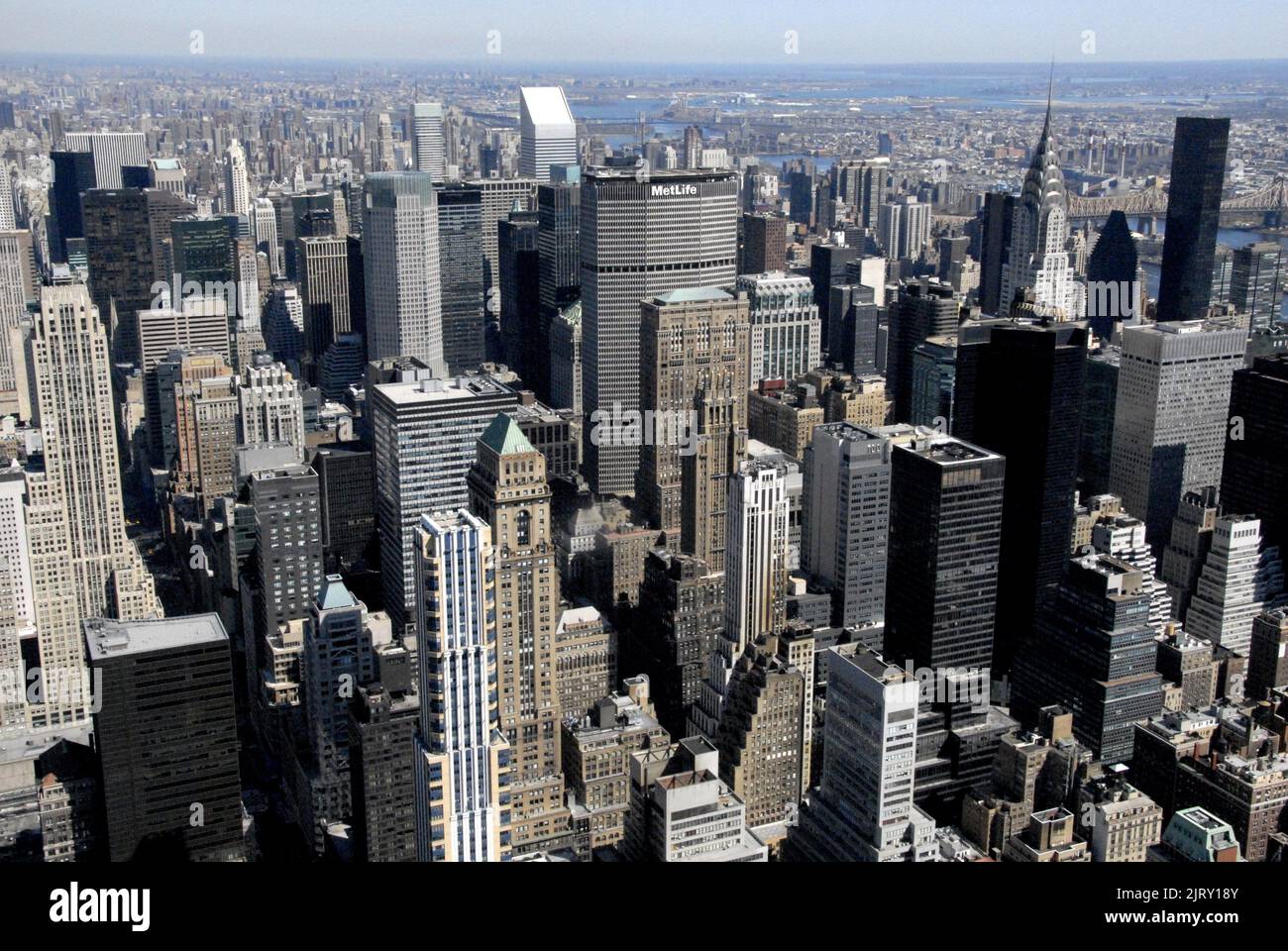 New York City Skyline as seen from top of Empire State Building Stock ...