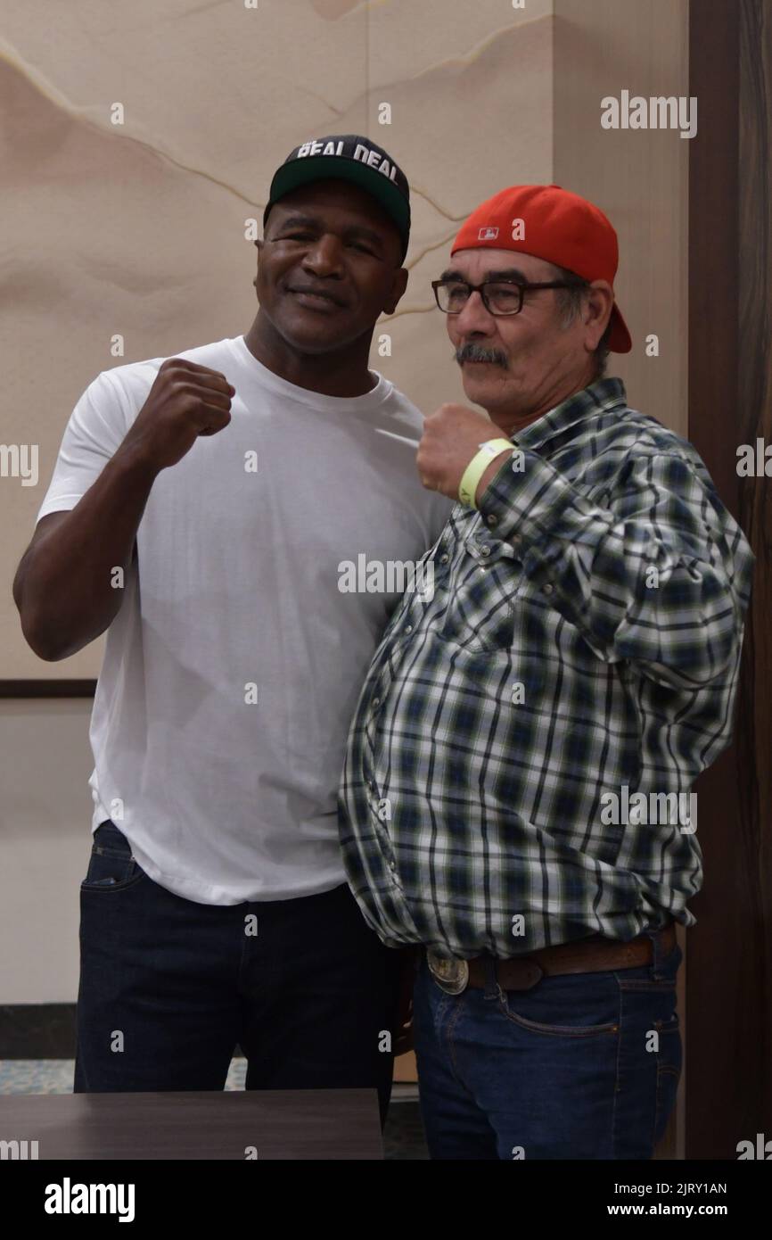 Las Vegas, NV, USA. 26th Aug, 2022. - Evander Holyfied at the Nevada ...