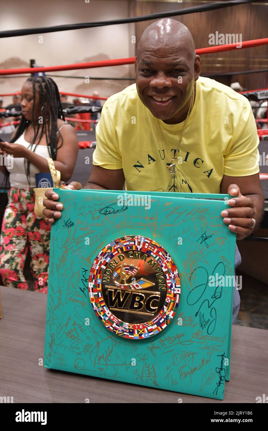 Las Vegas, NV, USA. 26th Aug, 2022. - Iran Barkley at the Nevada Boxing ...