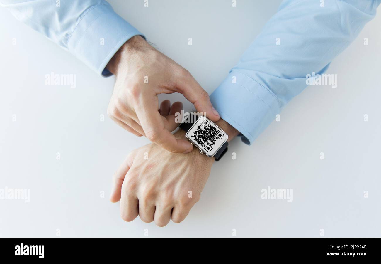 Smart watch on mans hi-res stock photography and images - Alamy