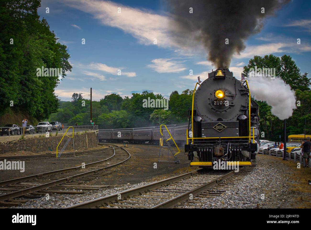 Jim Thorpe, Pennsylvania, July 02, 2022 - A View of a Restored Steam ...