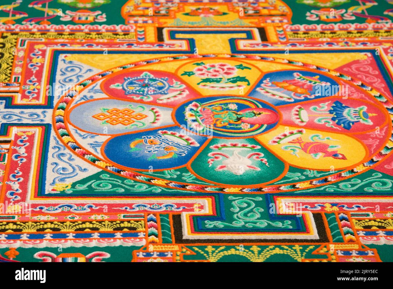Colorful sand mandala Stock Photo - Alamy