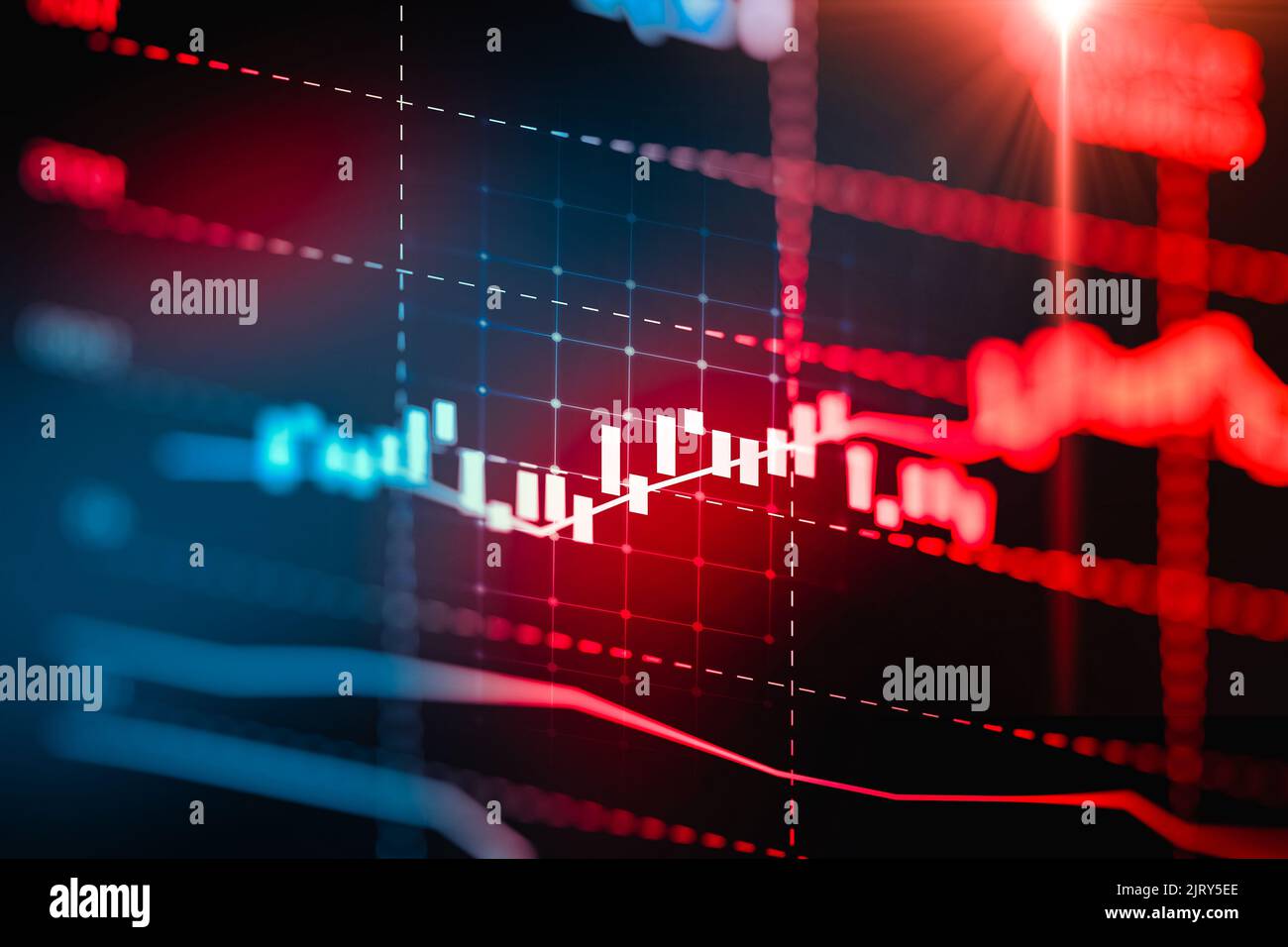 financial graph on technology abstract background represent financial ...