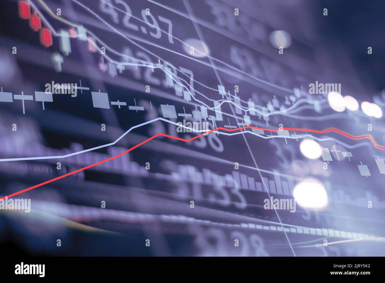 Financial stock market investment trading graph. Candle stick graph ...