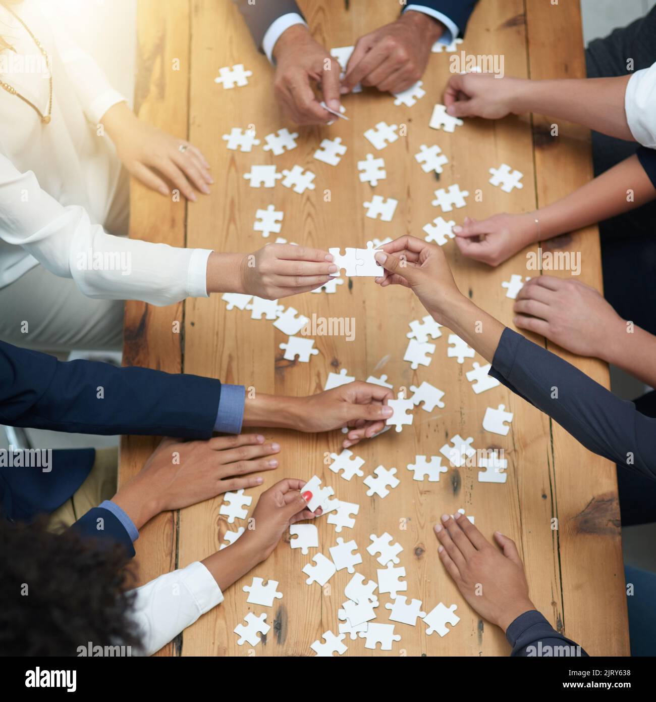 Their collective vision is slowly coming together. High angle shot of a ...