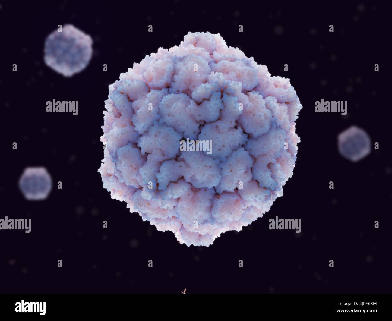 Polio virus particles, illustration Stock Photo - Alamy