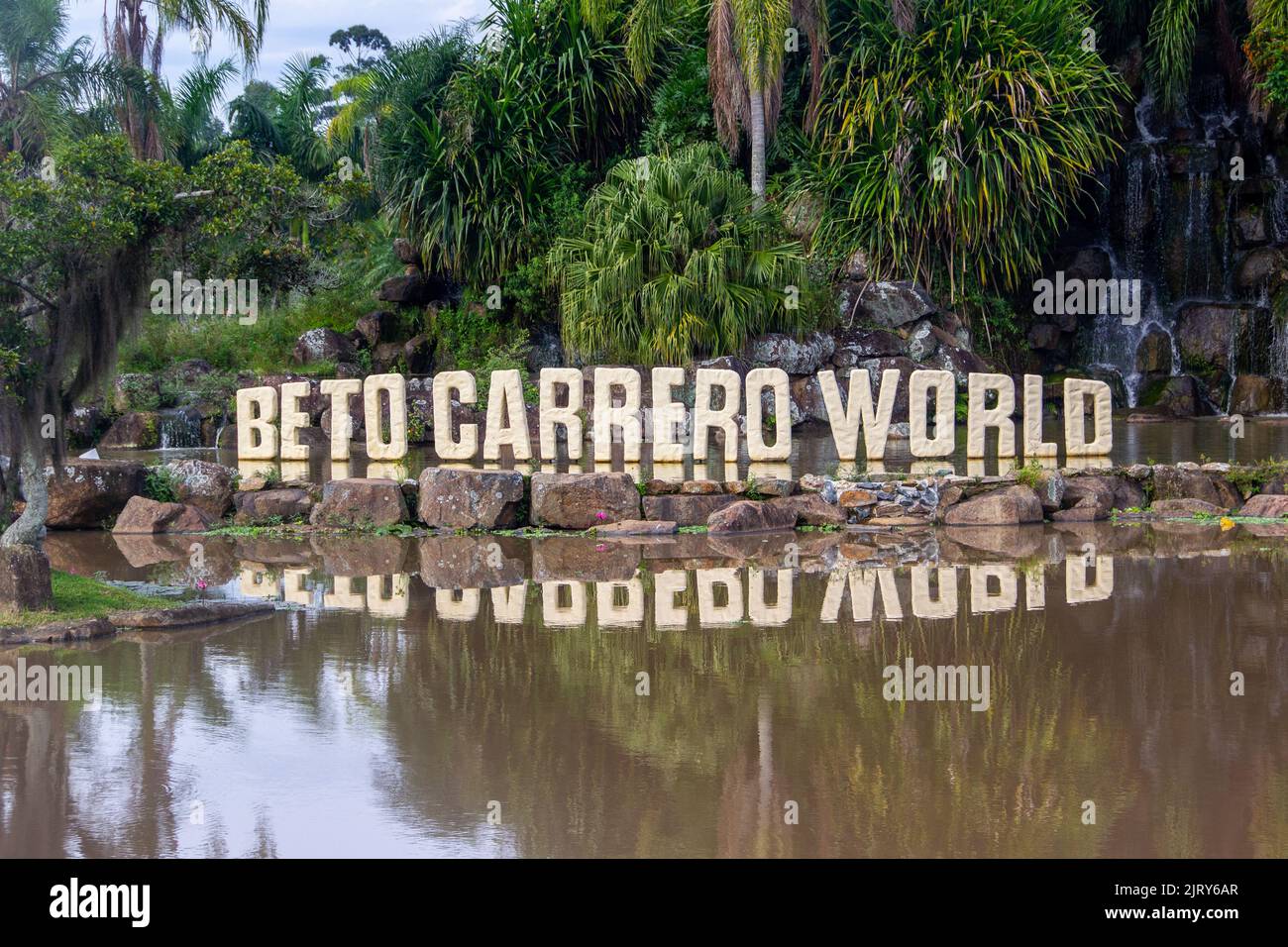 Lake at the entrance of Beto Carrero World Santa Catarina, Brazil - May ...