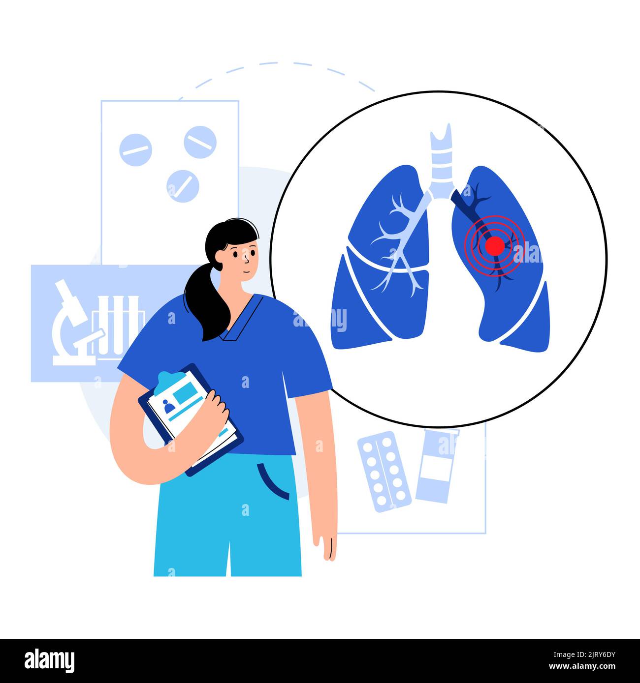 Pulmonary embolism treatment, illustration Stock Photo - Alamy