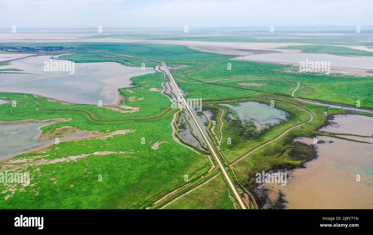 NANCHANG, CHINA - AUGUST 25, 2022 - The water level of Poyang Lake ...