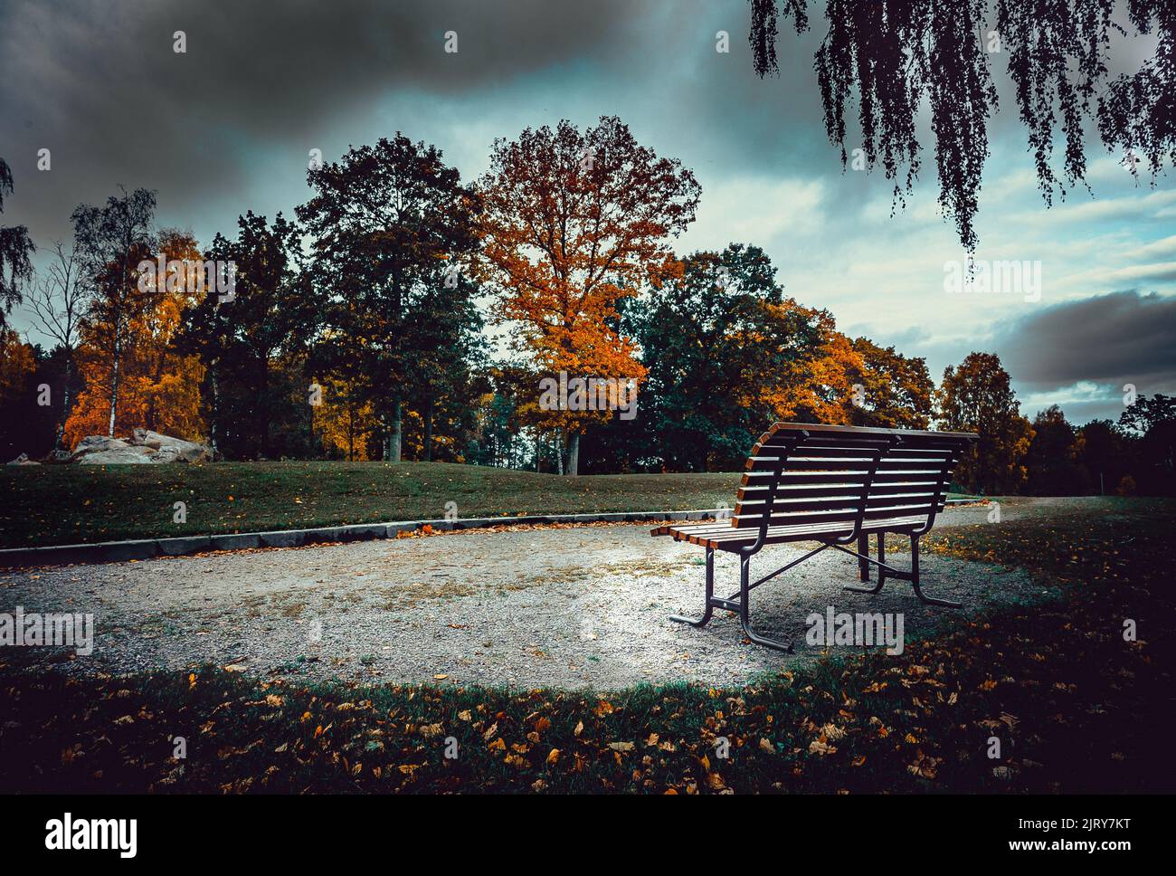 nice autumn day int he fall. a fall day in Falkenberg Sweden. nice red ...