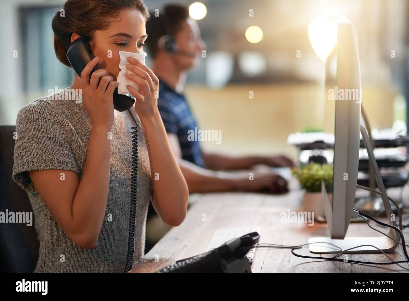 Its hard to get work done when youre feeling unwell. a young ...