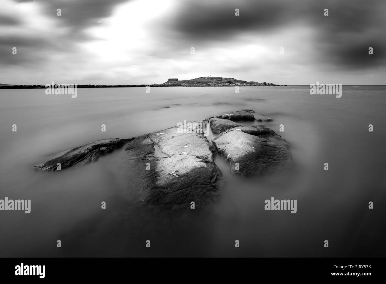 Cool landscape picture over landscape i sweden. sunset and ocean. nice ...