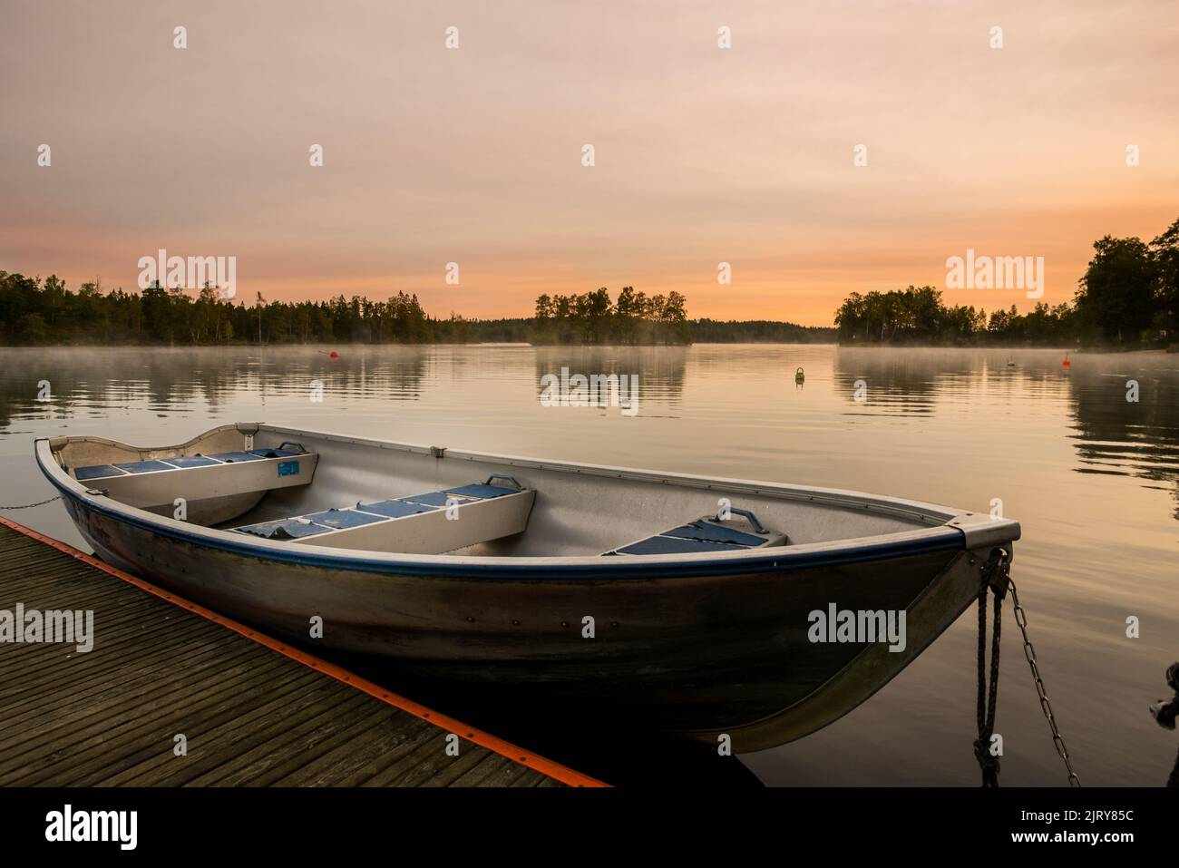 Cool landscape picture over landscape i sweden. sunset and ocean. nice ...