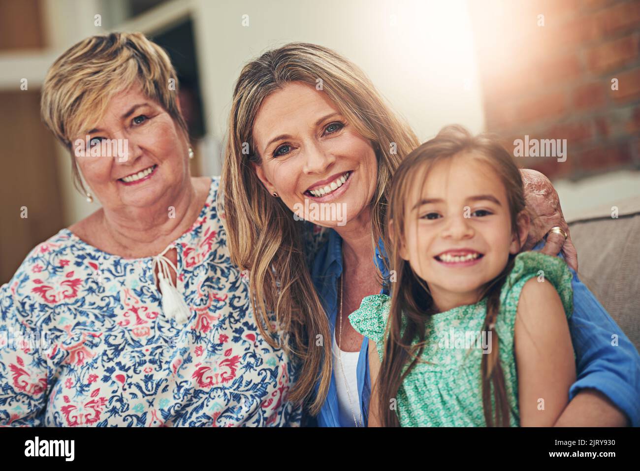 Raising my little girl the way Mom taught me. Portrait of a happy ...