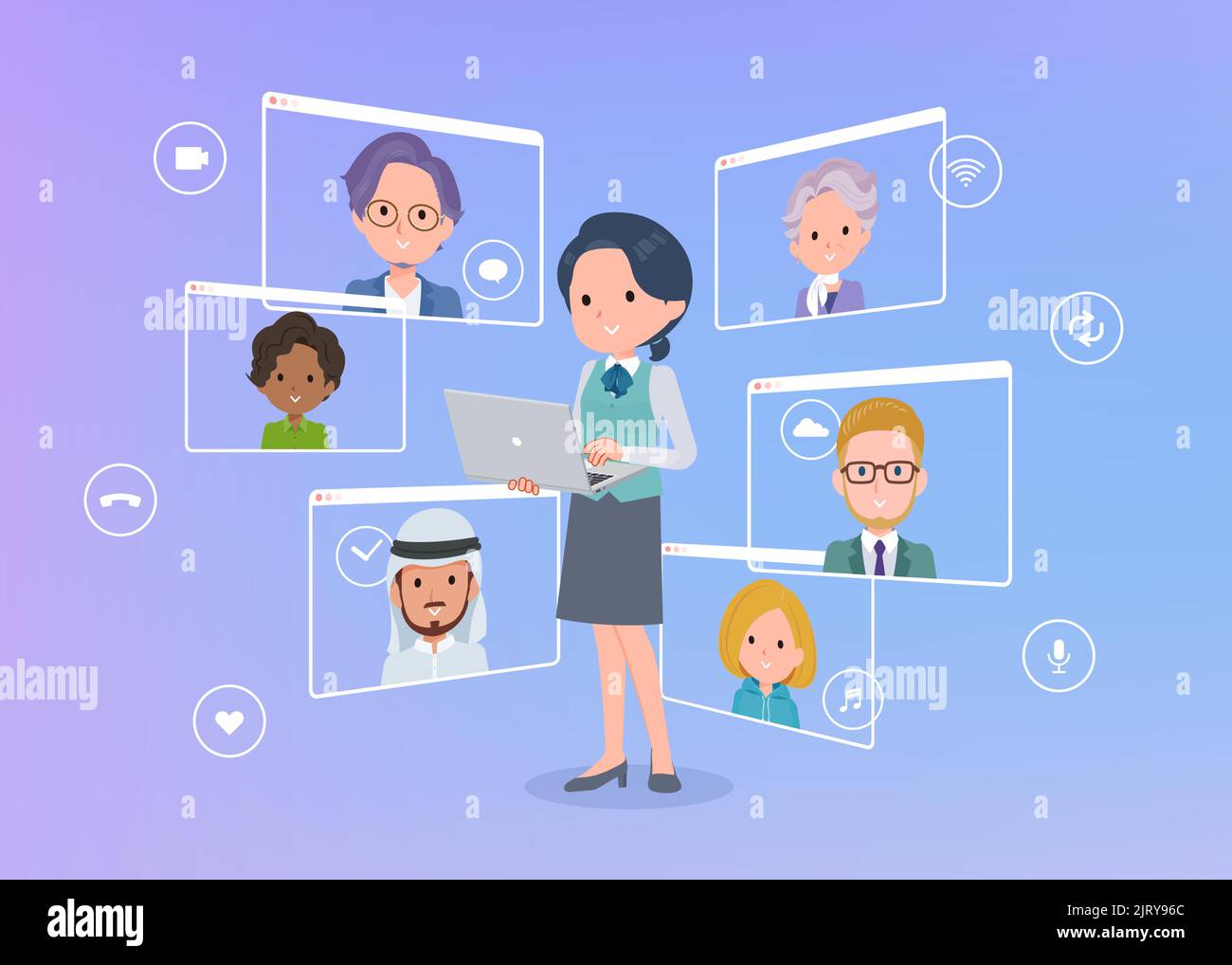 Communicating connections Stock Vector Images - Alamy