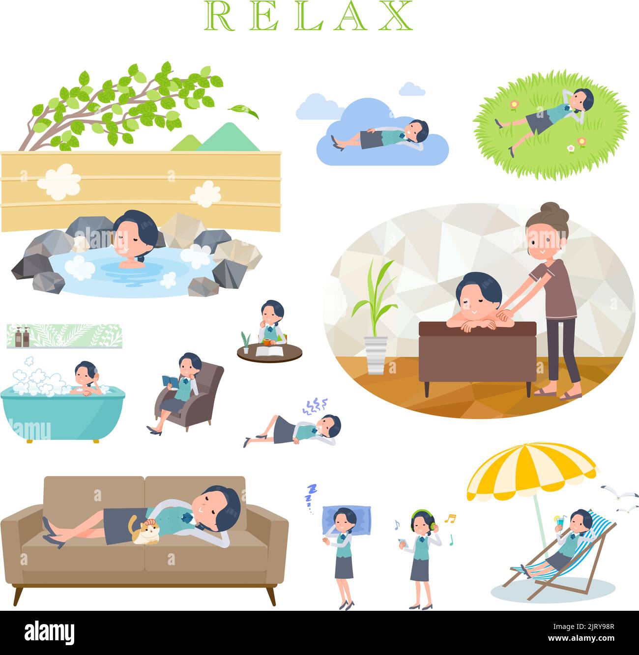 Person lying down and relax Stock Vector Images - Alamy
