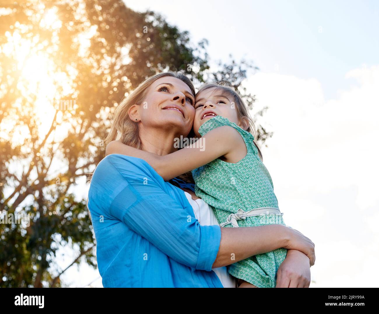 Her little girl, her entire world. a happy mother and daughter spending ...