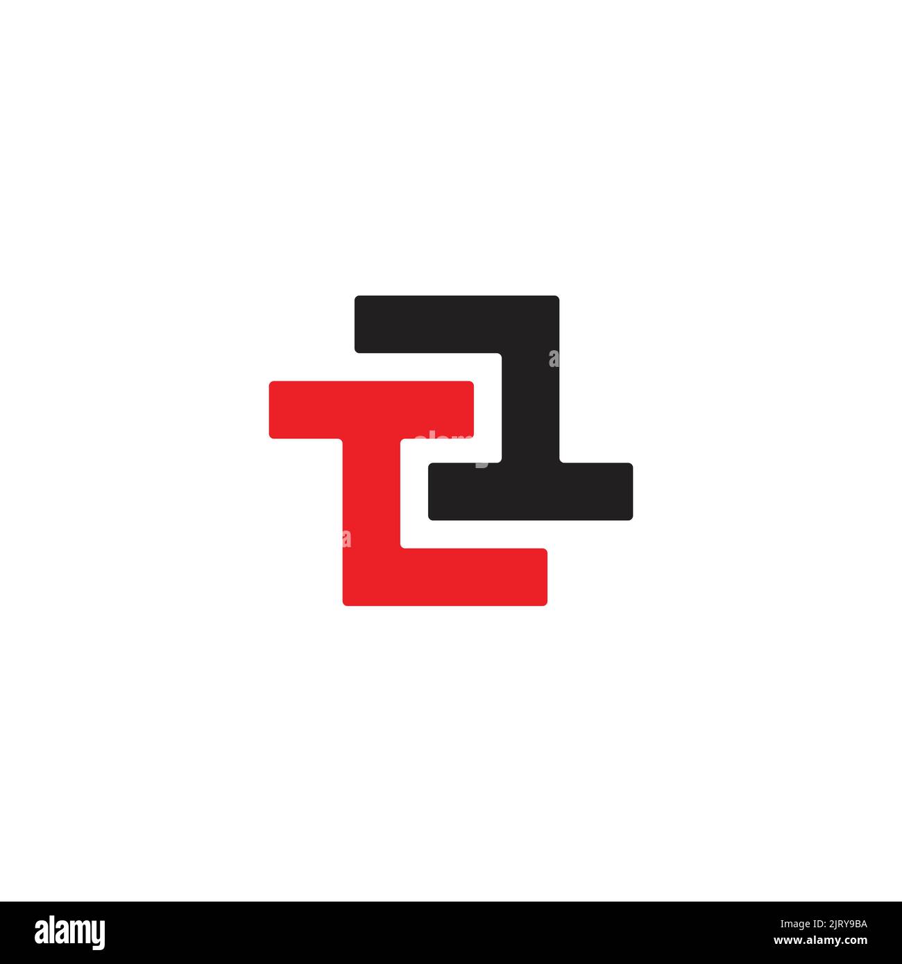 letter tt simple linked colorful geometric logo vector Stock Vector ...
