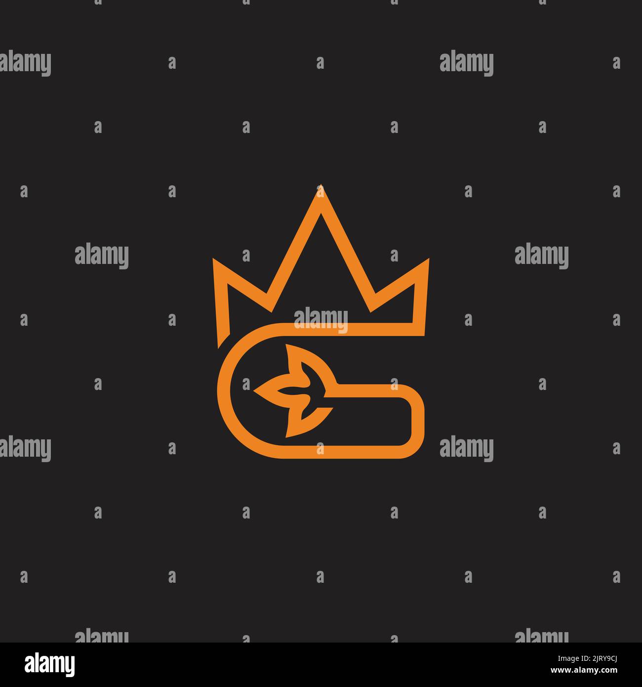 letter g king golden crown logo vector Stock Vector Image & Art - Alamy