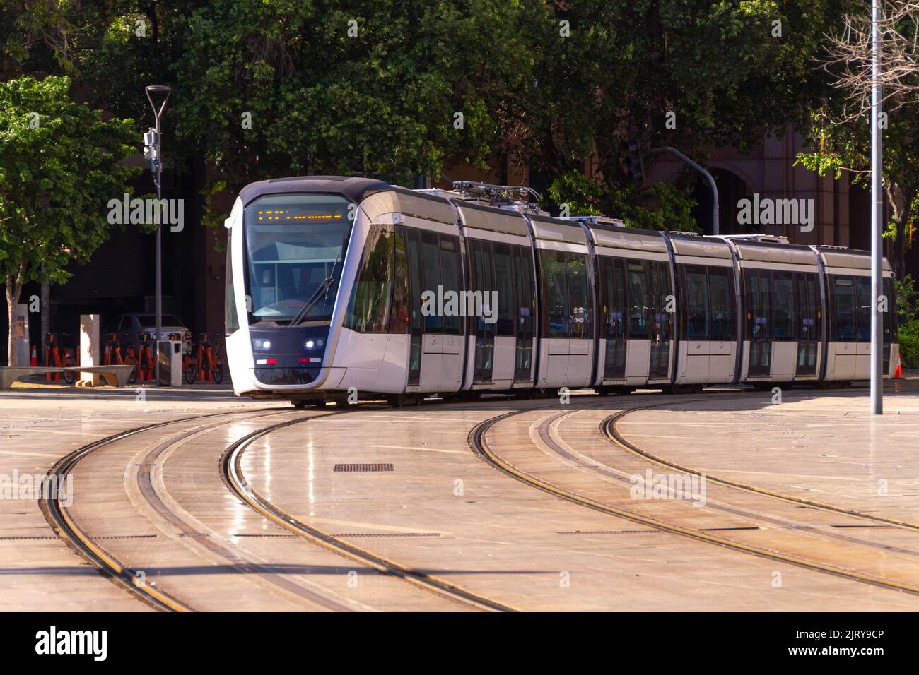 passenger transport train known as VLT in Rio de Janeiro, Brazil Stock ...