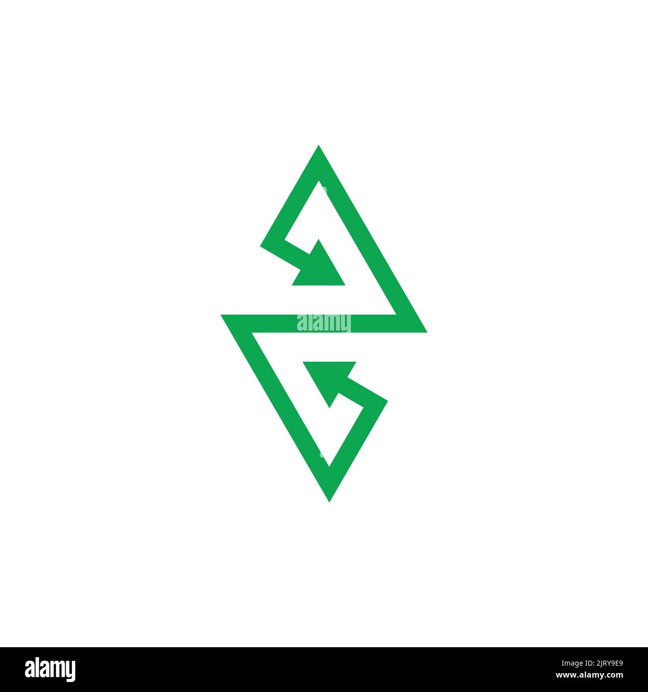 green financial exchange arrow symbol vector Stock Vector Image & Art ...