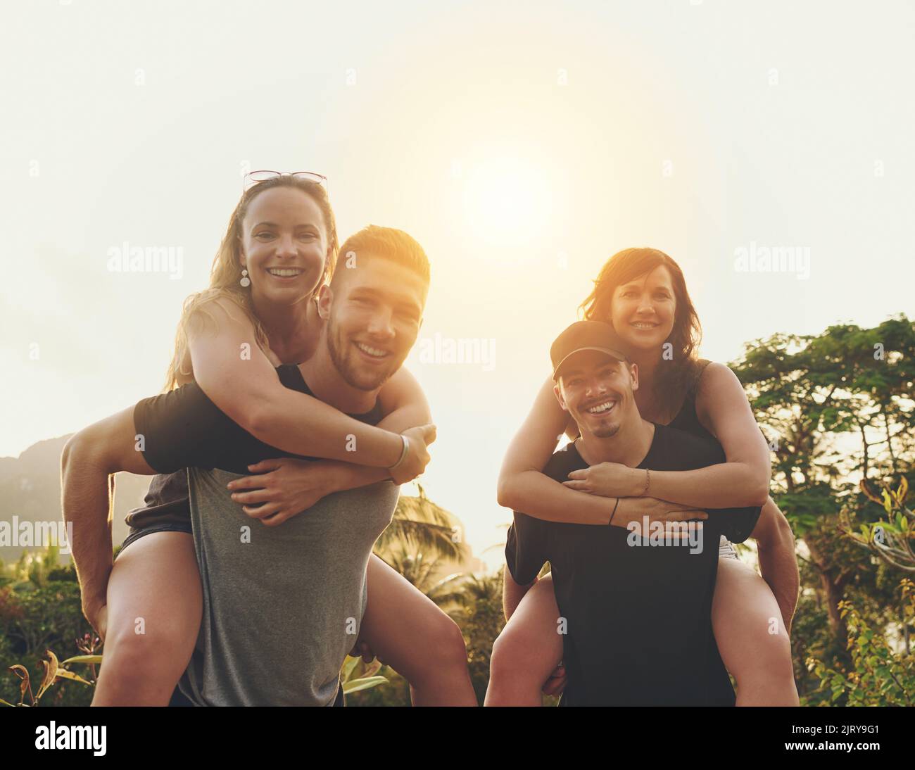 Group happy people enjoying outside hi-res stock photography and images ...