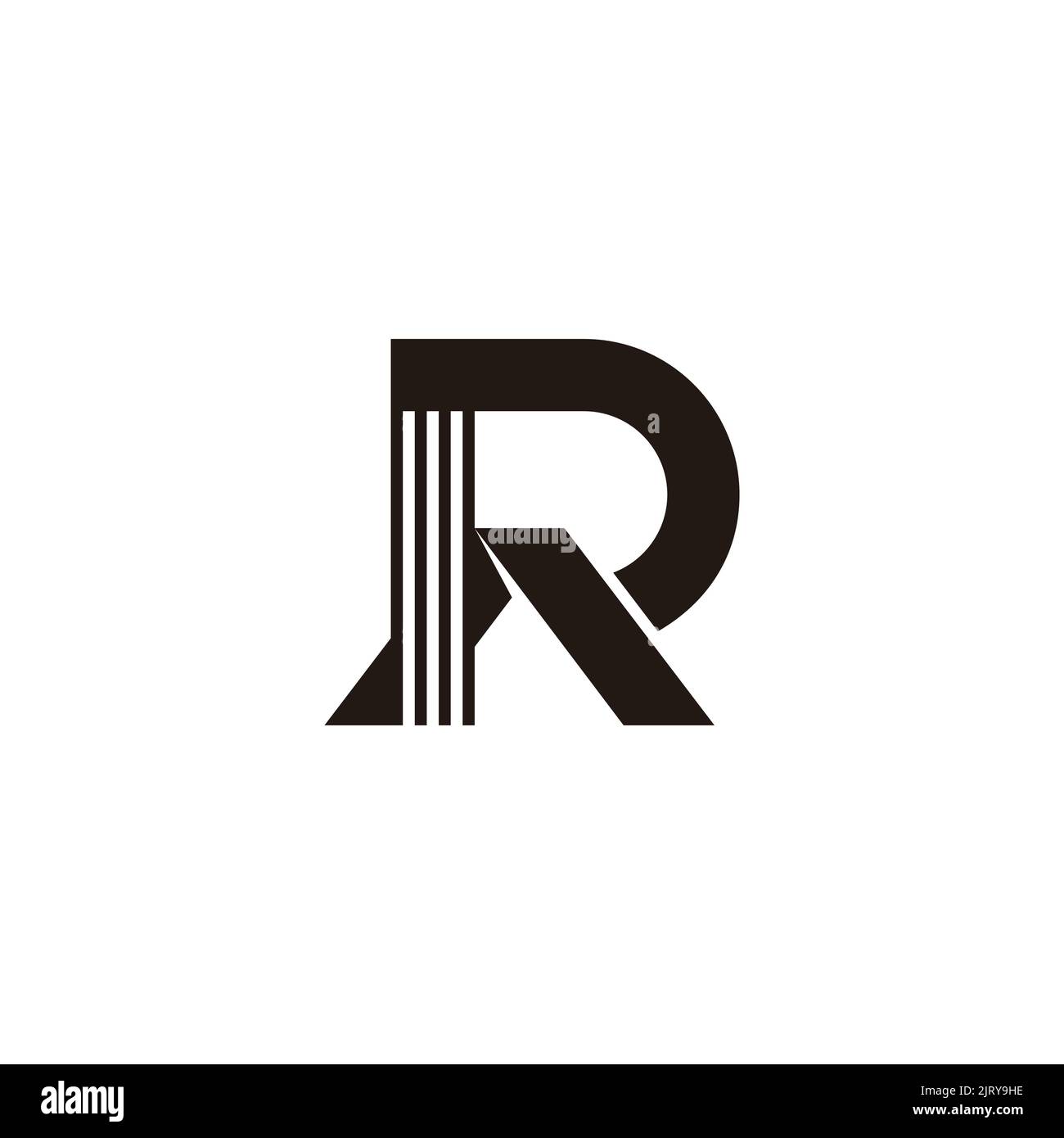 R letter roof shape Stock Vector Images - Alamy