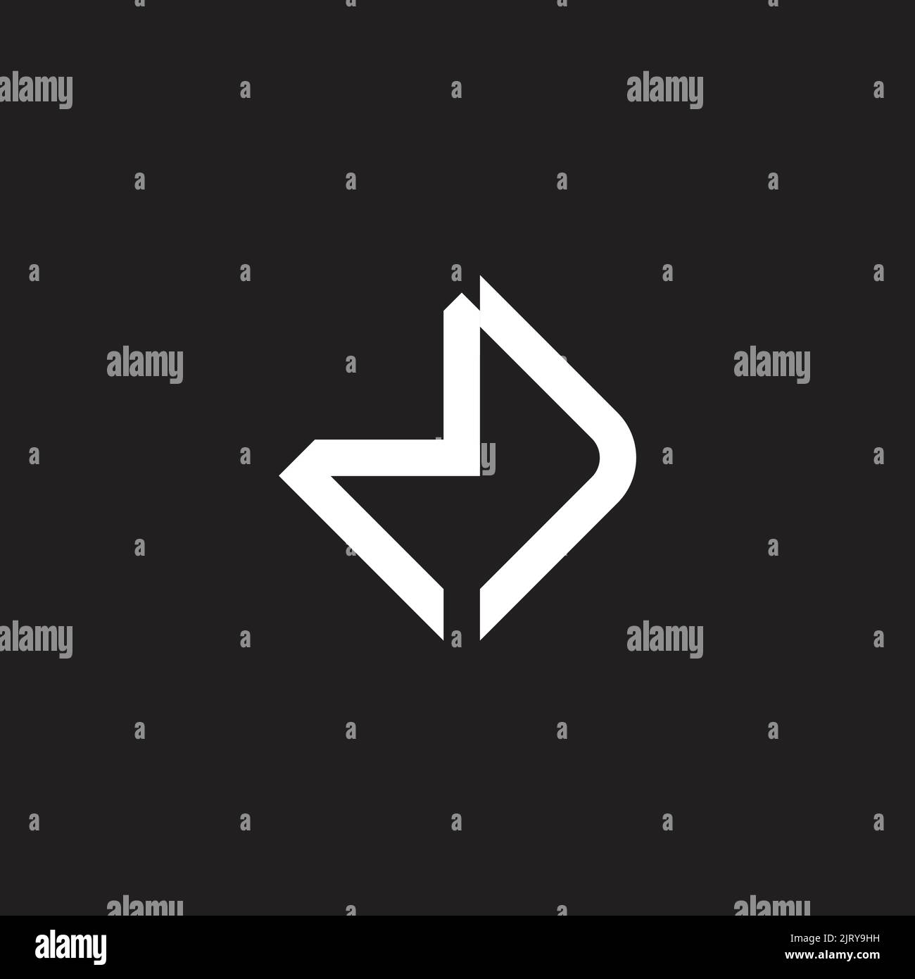 letter mj simple motion line geometric logo vector Stock Vector Image ...