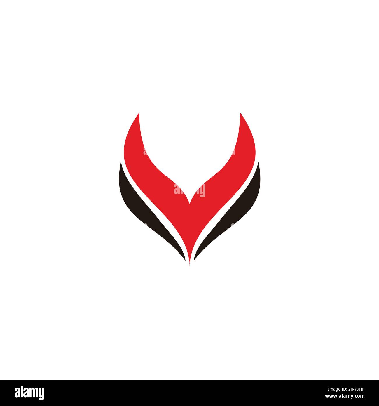 letter v curves red simple logo vector Stock Vector Image & Art - Alamy