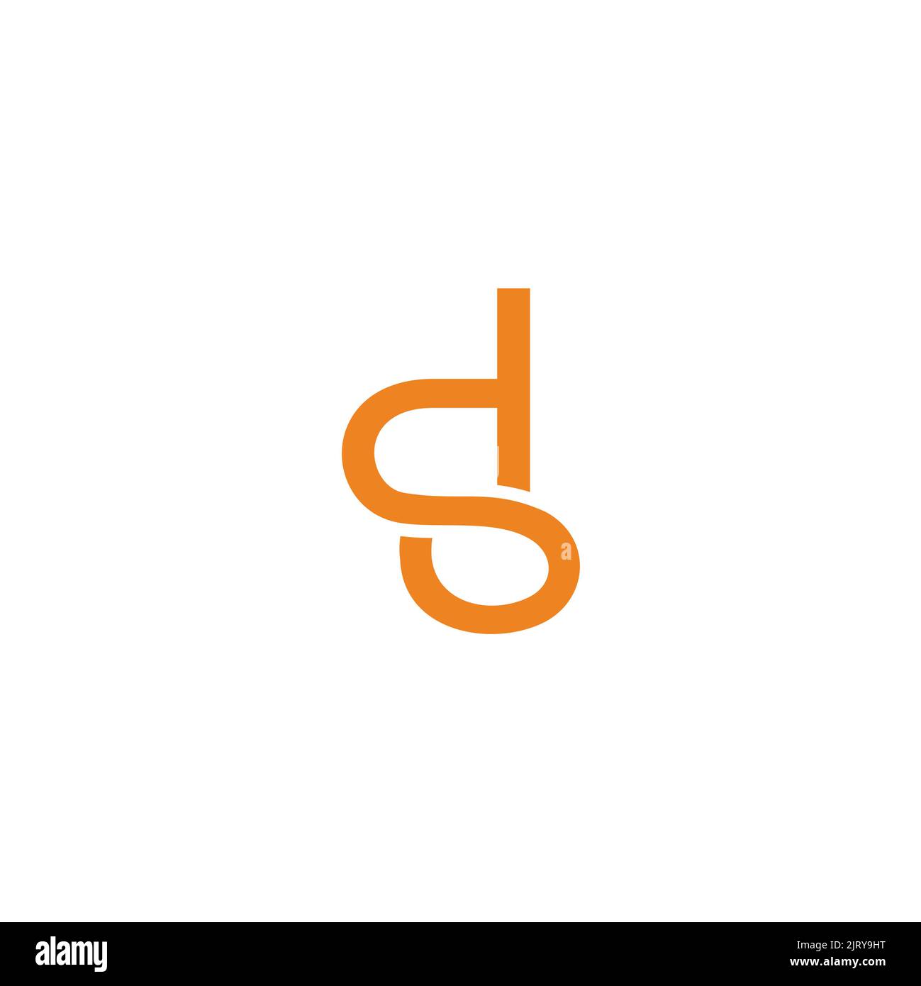 letter ds linked mono line logo vector Stock Vector Image & Art - Alamy