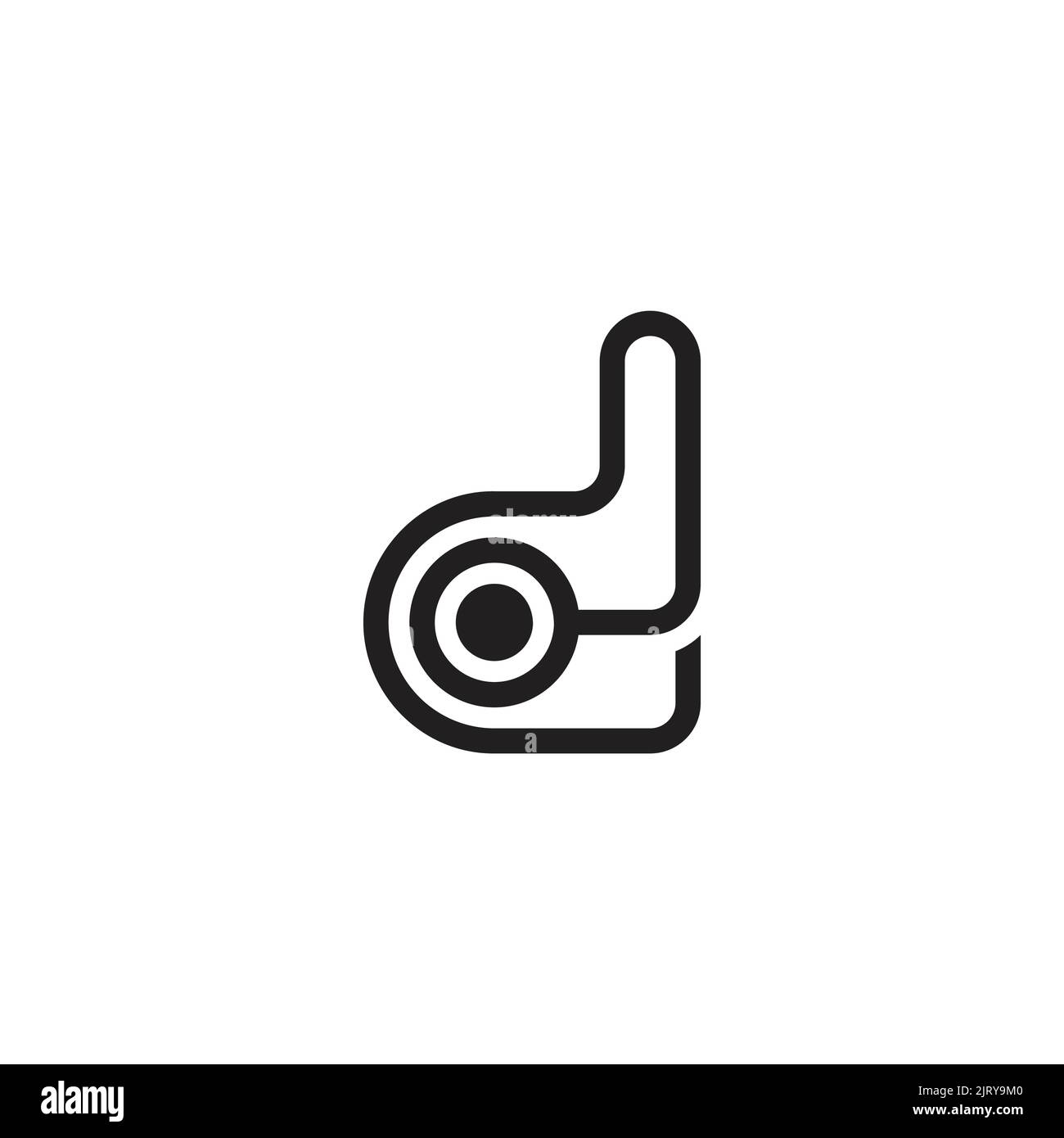 letter de abstract geometric line logo vector Stock Vector Image & Art ...